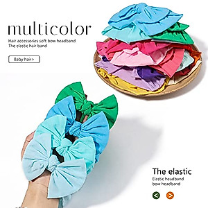 YHXX YLEN 20PCS Baby Girl Headbands with Bows Nylon Hair Bow Elastics Newborn Headbands for Baby Girls Infant Toddlers