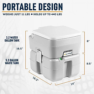 Alpcour Portable Toilet w/Portable Pop Up Tent – Compact Indoor & Outdoor Commode w/Travel Bag for Camping, RV, Boat & More – Privacy Tent for Portable Toilet, Shower and Changing Room