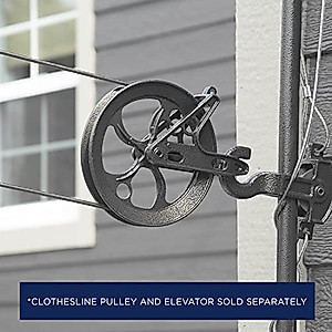 Strata 100 Feet Clothesline Outdoor Heavy Duty Galvanized Wire Steel Cable, Gold PVC Coating - Clothes Line Wires for Outside Laundry Drying