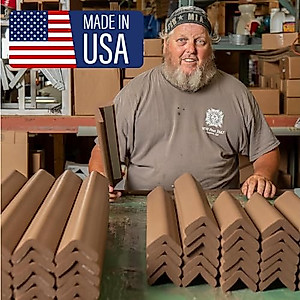 Cardinal Gates KEPK Large Hearth Pad Kit - Fireplace Baby Proofing - Adhesive Backed Fireplace Bumpers for Babies - 12.5 Feet of Padding with 3 Straight Pieces & 2 Corners - Made in The USA - Brown