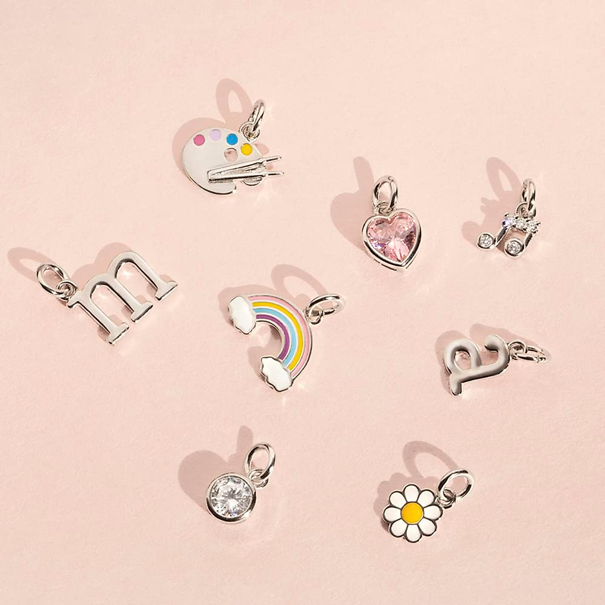 925 Sterling Silver Initial Letter "c" Name Charms For Girls and Teens Bracelets - Cute Letter Charms For Young Girls Everyday Charm Bracelets - Small Charm for Little Girl With Letter C Initial