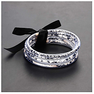 FreAire SHAMARTE Multiple Leopard Print Bangle Bracelet for Women Cheetah Print Jewelry Gummy Siliceno Rubber Wristband Snakeskin Print Bangle Wristlet 2 PCS (Leopard Print&Snakeskin)