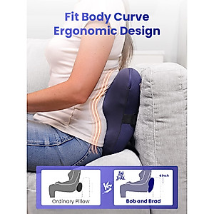 BOB AND BRAD Back Massager with Heat, Cordless Shiatsu Massagers for Neck and Back, Neck and Shoulder Massager, 3D Kneading Massage Pillow for Muscle Pain Relief, Relaxation Gifts for Women Men