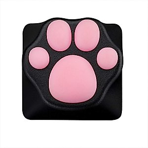 Custom Gaming Keycaps Machinery Keyboard keycaps Cat paw Shape ABS Base for ESC Key, Cat Claw for Cute Keyboard (Black/Pink)