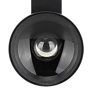 Phone Lens, 2 in 1 Universal Cellphone Lens HD Professional Universal Clip 0.45X Wide Angle 12.5X Macro Lens for 13, 12, 11, Xs, Xr,8 7 6s Plus (Black)