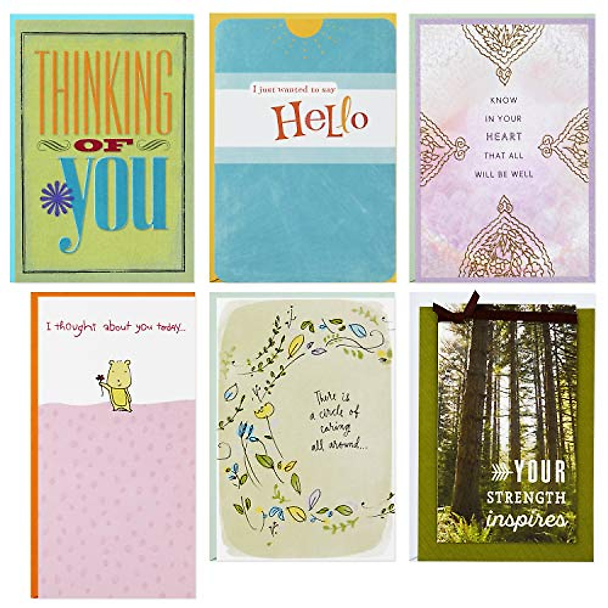 Hallmark Special Connections Thinking of You Card Assortment (6 cards and 6 envelopes) (1399RZC1013)