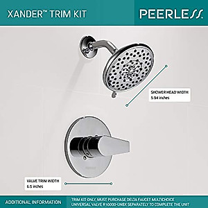 Peerless PTT14219-BL Trim Kit Shower Only, Matte Black