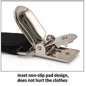 Bexicsea 2pairs Mens Shirt Stays For Shirt Tucking,Adjustable Elastic Holder Shirt Garters(2Black+2Beige) …