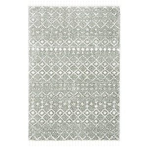SAFAVIEH Berber Fringe Shag Collection Area Rug - 6'7" x 9', Sage & Ivory, Moroccan Design, Non-Shedding & Easy Care, 1.2-inch Thick Ideal for High Traffic Areas in Living Room, Bedroom (BFG516W)
