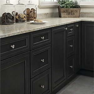 OctinPris 4X Satin Brushed Nickel Knobs Cabinet Hardware Round Mushroom Knob Wardrobe Drawer Pull Handles 30mm/1.18" for Kitchen Cupboard Furniture Chest Door Dresser Bathroom