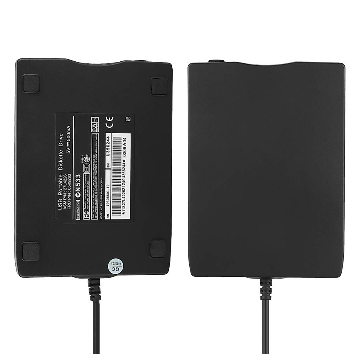 1.44 MB External USB FDD Floppy Disk Drive for PC Laptop , Floppy Diskette Disk Drive Notebook | Black USB External Floppy Diskette with Shockproof Footrest