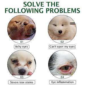 Eye Drops for Dogs and Cats, Gentle Formula Dog Eye Drops, Flush & Soothe Eye Irritations Supports Eyes Infection Relief Eye Cleaner, - Pet Eye Gentle Care Supplement Cats Drops for Eyes - 4.04 fl oz