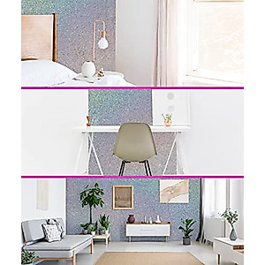 Glitter for Paint [5.3oz] – Holographic Silver with 2 x Buffing Pads – Glitter for Painting Walls for Luminous Paint Finish on Interior or Exterior Walls, Ceilings, and Wood - Glitter Paint Additive