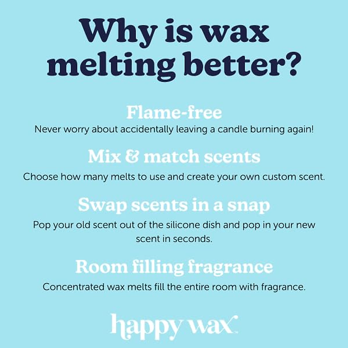 Happy Wax Marble Signature Warmer and Wax Melts Kit (Fresh)