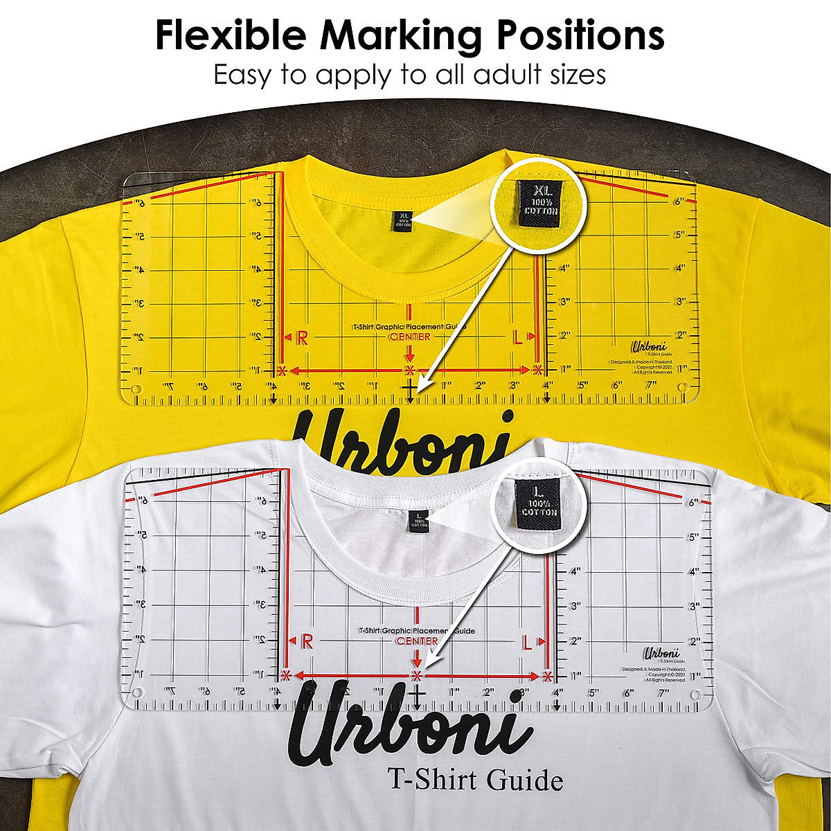 Tshirt Ruler Guide for Vinyl Alignment, T shirt Rulers to Center Designs, T shirt Ruler Alignment Tool Placement, Tshirt Guide Ruler Tool for Heat Press, Tee Shirt Ruler for Vinyl Alignment for Cricut