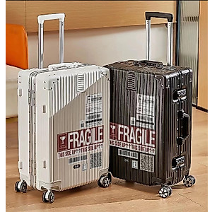 Carry On Luggage Suitcase with Wheels 2-Piece Luggage Sets 20" Carry-On and 14" Small Bag Lightweight Carrying Bag Potable Make up Travel Case - Ivory