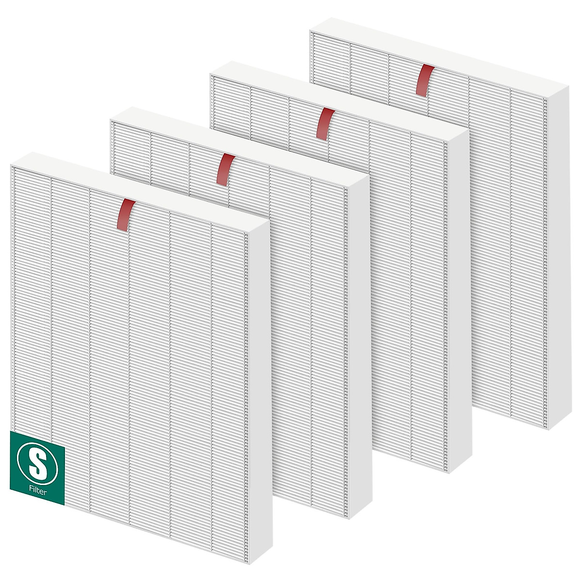 APPLIANCEMATES C545 HEPA Replacement Filter S for Winix C545 Air Purifier,Replace for Winix Filter S 1712-0096-00 and 2522-0058-00, 4-Pack H13 Ture HEPA Filters