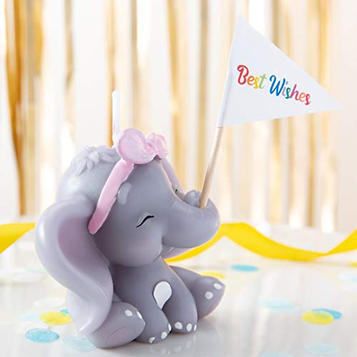 Cute Baby Elephant for Birthday Party Baby Shower and Wedding Favor (Baby Girl)