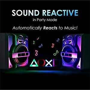 Paladone Playstation Icons Light with 3 Light Modes - Music Reactive Game Room Lighting