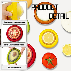 AEKTBY Silicone Fruit and Vegetable Anti-Oxidation Storage Box | Onion Storage | Avocado Saver | Set of 4 Reusable Storage Containers for Fridge