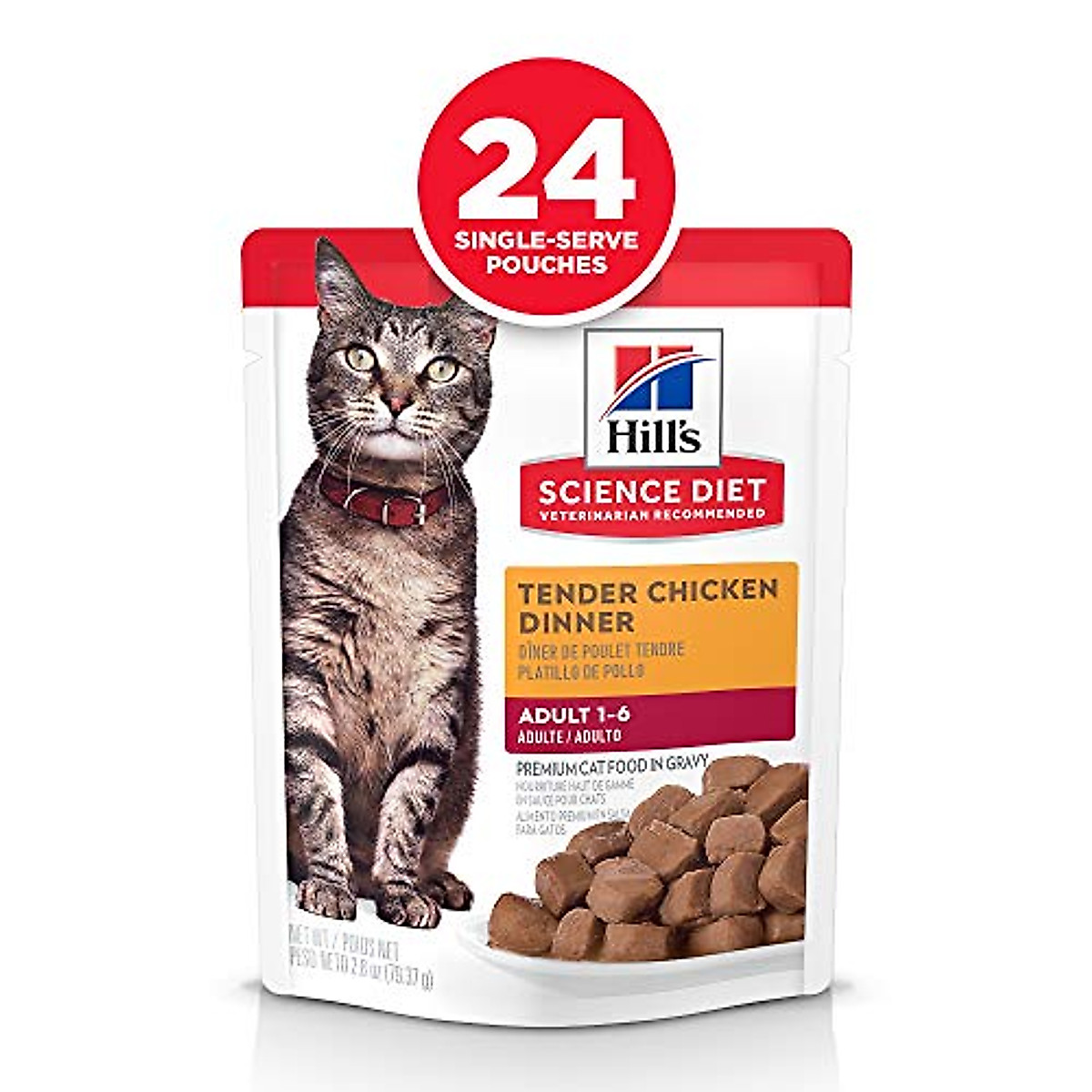 Hill's Science Diet Adult Wet Cat Food, Chicken, 2.8 Ounce (Pack of 24)