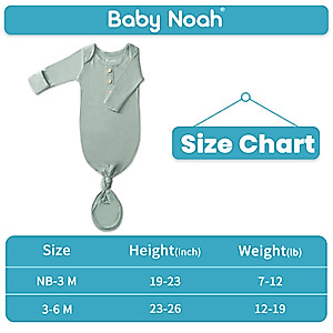 Newborn Baby Knotted Gown, Super Soft Silky Infant Sleeper, Baby Girl Sleep Gown with Mittens, Bow, Clip and Hat Set