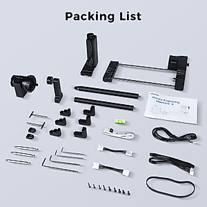 Comgrow 4-in-1 Y-axis Rotary Roller, Suitable for Most Laser Engraving Machines, with 3 Types of Claws and Pins, for Engraving Cylindrical and Spherical Objects, Wine Glass, Tumbler, Rings