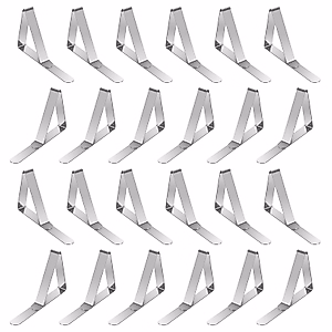 24Pcs Outdoor Picnic Table Clips - High Quality Stainless Steel Tablecloth Clips for Outdoor Tables Picnic Camping,Table Tablecloth Fixing Clips