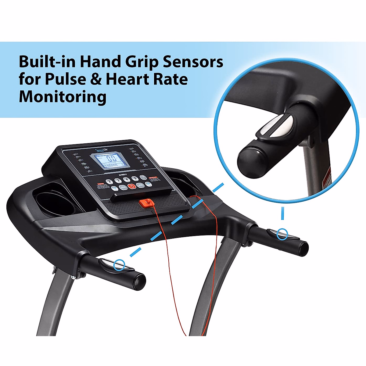 SereneLife Folding Treadmill - Foldable Home Fitness Equipment with LCD for Walking & Running - Cardio Exercise Machine - Preset and Adjustable Programs, Bluetooth, 4 Incline Levels, 12 Training Modes