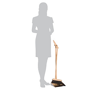 REDECKER Horsehair Broom & Stainless Steel Dust Pan Set - Oiled Beechwood Handles, 35-3/8 Inch - Broom & Dustpan Combo for Home, Kitchen, Outdoor Use - Wooden Broom and Dustpan Set, Made in Germany