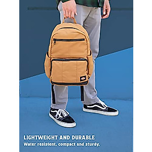 Dickies Journeyman Extra Large Capacity Backpack Classic Logo Water Resistant Casual Daypack for Travel Fits 15.6 Inch Notebook (Brown Duck)