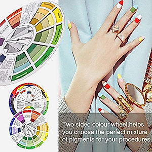 JimKing Creative Color Wheel, Paint Mixing Learning Guide Art Class Teaching Tool for Makeup Blending Board Chart Color Mixed Guide Mix Colours (9.25inch)