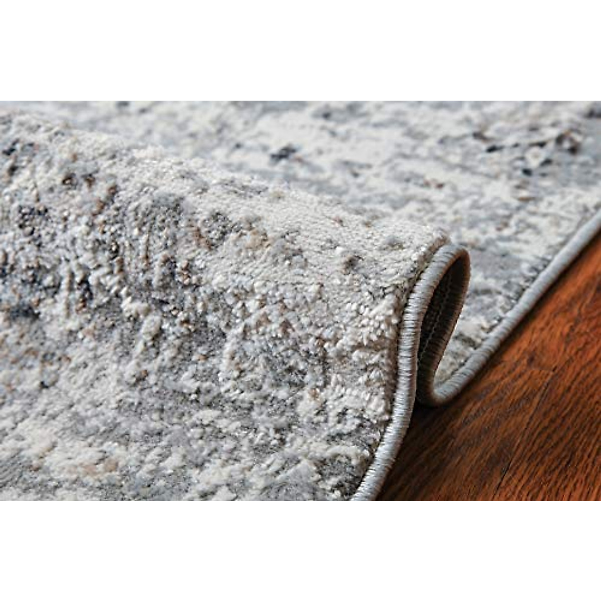 United Weavers of America, Austin Clark Blue Accent Rug Classic Indoor Rug with Jute Backing. Transitional Rugs, Grey, 1'11" x 3' (4540 20472 24)