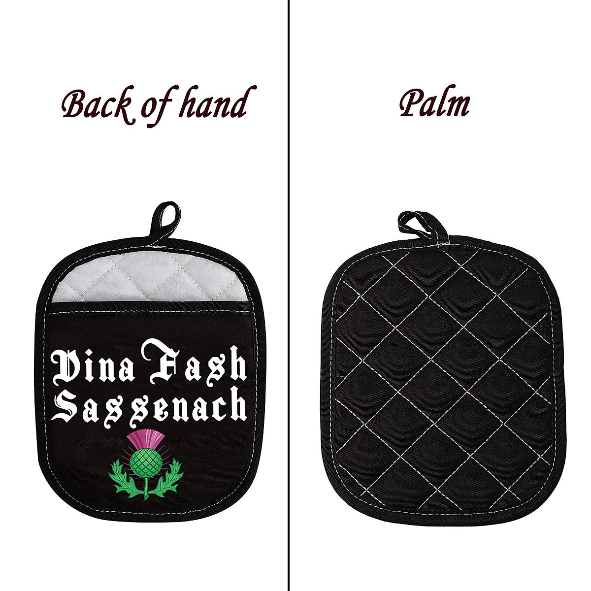 LEVLO Dragonfly Fans Gifts Dinna Fash Sassenach Pot Holders Dragonfly Lover Gifts Friend Sister Mother (Dina Fash Sassenach)