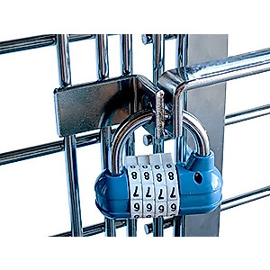 Omega 18" Deep x 48" Wide x 69" High Mobile Chrome Security Cage with 2 Interior Shelves