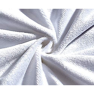 Masterplay Modern 4 - Piece Premium Solid White Velvet Curtain Set with Pom Pom Trim. Drapes/Window Panels 116" Wide X 84" Tall