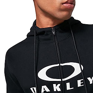 Oakley Men's Bark Full Zip Hoodie 2.0, Black/White, M