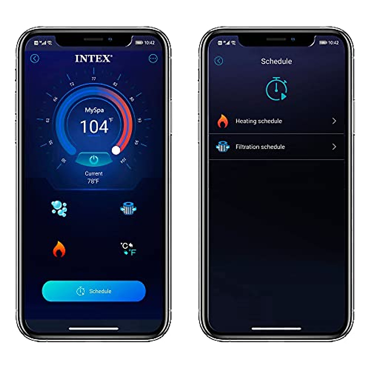 Intex 28441EP PureSpa Plus 85 Inch Diameter 6 Person Portable Inflatable Hot Tub Spa with 170 Bubble Jets and Built in Heater Pump, Greywood