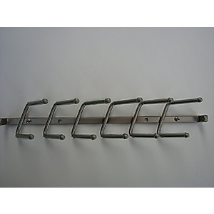 Wall Mount Stationary Tie Rack, Satin Nickel 12"