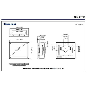(DMC Taiwan) 17 inches SXGA Industrial Monitor with Resistive Touchscreen and Direct-VGA Port