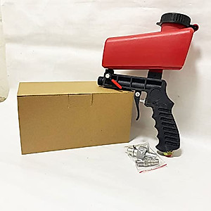 1/4” Air Sandblasting Gun Portable Handheld Sandblaster 90psi Gravity Sandblasting Gun Pneumatic Sandblaster Spray Gun Blasting Machine