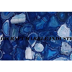 27" Inch Agate Square Table, Natural Agate Table, Square Coffee Table, Blue Agate Table, Square Agate Stone Table, Piece Of Conversation, Family Heir Loom
