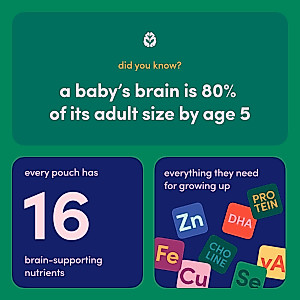 Cerebelly Organic Baby Food Pouches – 6+ Months Organic Veggie Pouches | 16 Nutrients, No Added Sugar, Non-GMO | Toddler Pouches | 4 Ounce BPA-Free Baby Pouches | White Bean Pumpkin Apple | 6 Count