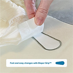 Kizua Changing Pad Cover with Diaper Grip for Fast, Easy Diaper Changes