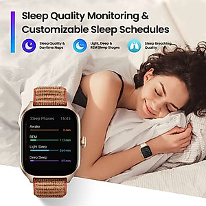 Amazfit GTS 4 Smart Watch for Women, Dual-Band GPS, Alexa Built-in, Bluetooth Calls, 150+ Sports Modes, Heart Rate SPO₂ Monitor, 1.75” AMOLED Display, Health Fitness Watch for Android iPhone, White