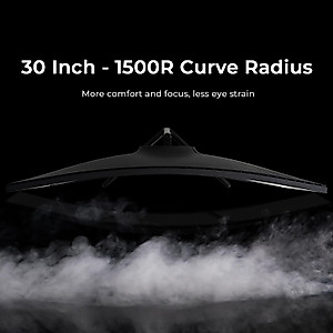 Deco Gear 30" Curved Gaming and Professional Monitor, 200Hz, 1ms MPRT, 2560x1080, 3000:1