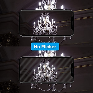 DAYBETTER E12 Led Candelabra Bulbs 60W Equivalent, Dimmable Chandelier Light Bulbs, High Brightness 600 LM Daylight White 5000K, B11 Filament Candle Light Bulbs, Clear Glass Style for Home, 10 Pack