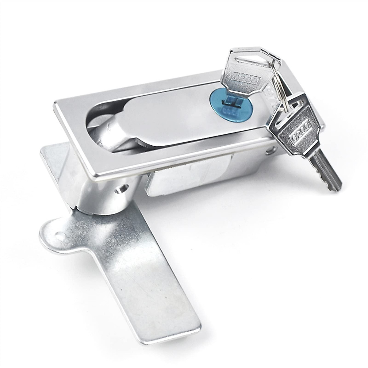 KENID Electric Cabinet Panel Cam Lock Push Type Pop Up Door Lock Matt Silver Hardware 1Pcs (Color : L110mm)