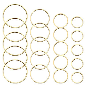 70pcs Earrings Beading Hoop Earring Finding Round Earring Circle Round Beading Hoop Open Bezel Pendant Frame for Jewelry Making