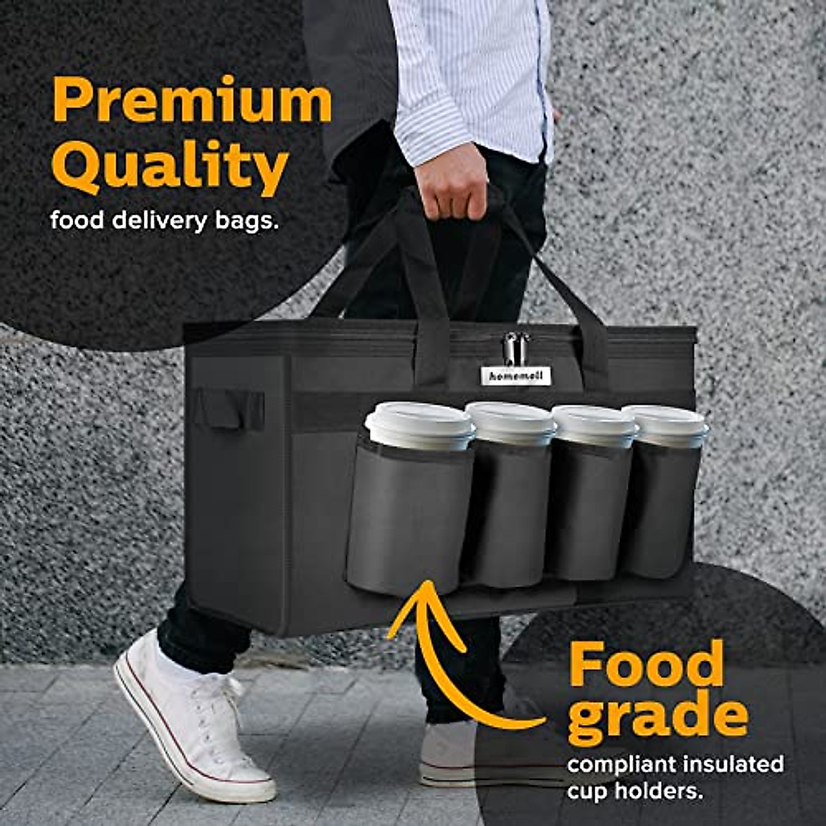 Homemell Insulated Bags with Drink Carriers Combo Pack
